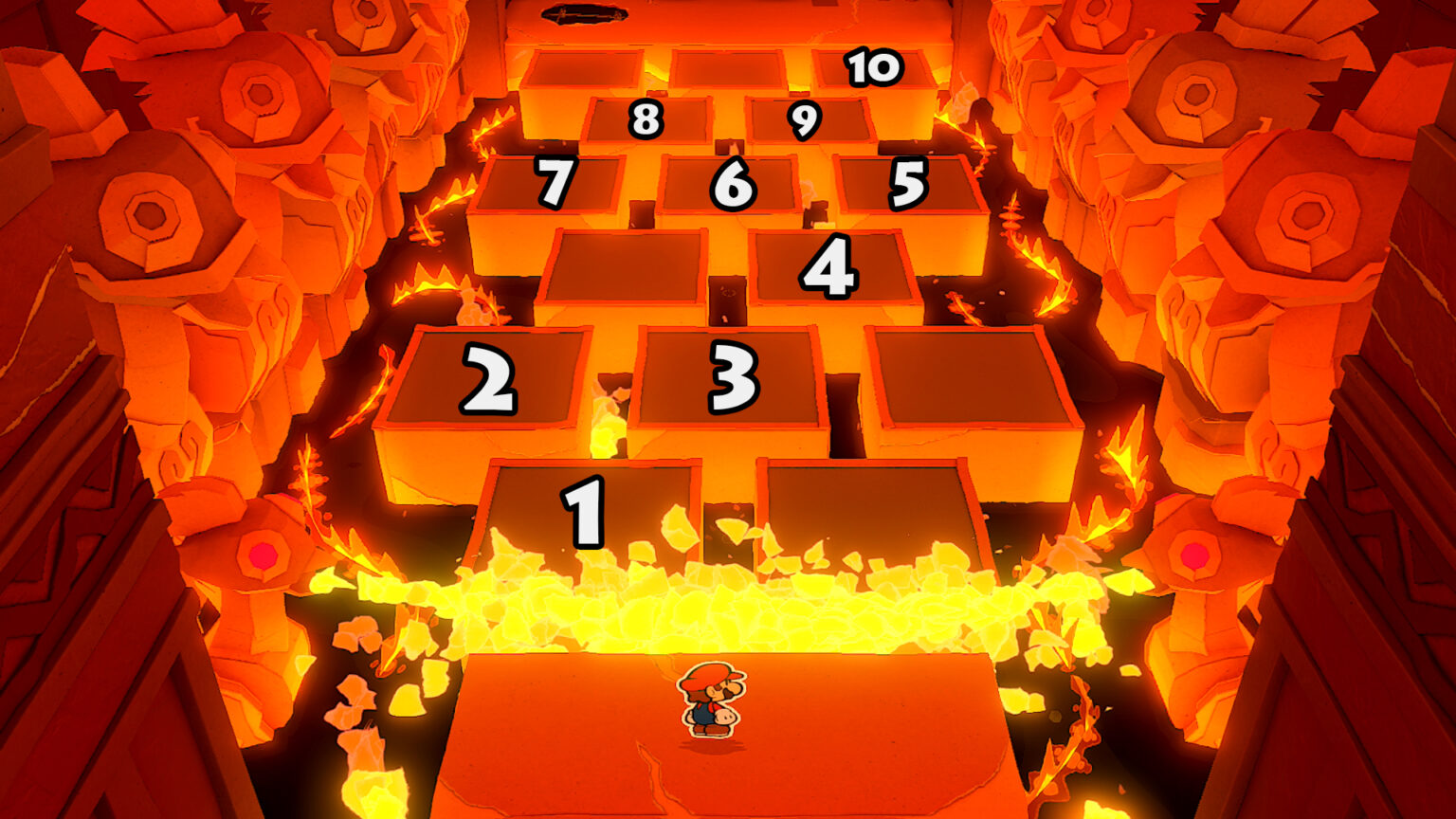 Fire Vellumental Cave - Paper Mario: The Origami King Walkthrough Guide