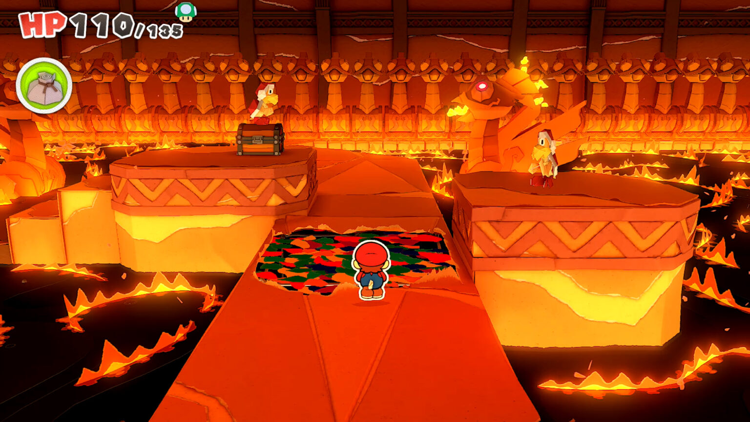 Fire Vellumental Cave - Paper Mario: The Origami King Walkthrough Guide