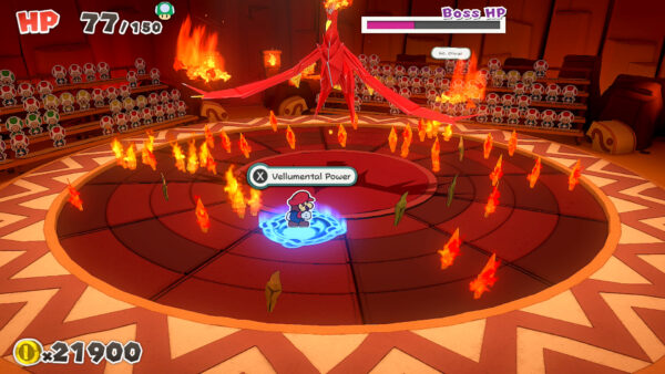 Fire Vellumental Cave - Paper Mario: The Origami King Walkthrough Guide
